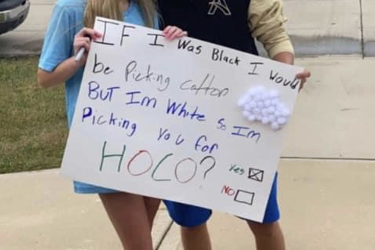 Mom Blames Daughter’s ‘Picking Cotton’ Homecoming Sign On Black Student As Racist Photo Goes ...